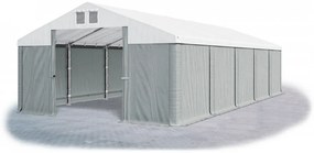 Garážový stan 5x6x2m střecha PVC 560g/m2 boky PVC 500g/m2 konstrukce ZIMA Bílá Šedá Šedé