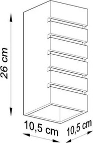 Nástěnné keramické svítidlo SOLLUX Samir E27 1x60W bez zdroje SL.0161