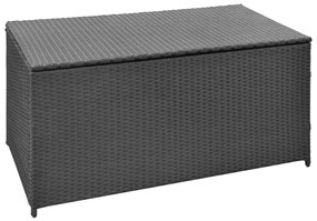 vidaXL Zahradní úložný box černý 120 x 50 x 60 cm polyratan