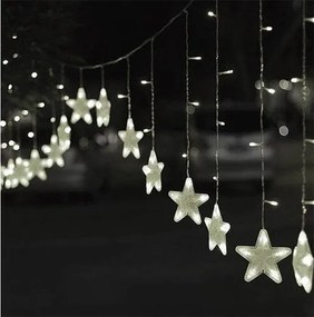 Osvětlení - vánoční závěs s hvězdičkami 4m 136 LED