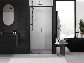 Mexen Exo posuvné sprchové dveře 105 cm, transparentní, černé - 8151-105-000-70-00