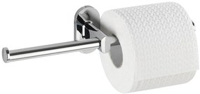 WENKO Držák WC papíru dvojitý BEZ VRTÁNÍ PowerLoc RICO kovově lesklý 7x27x7 cm