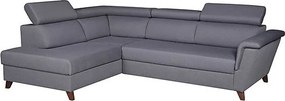 Casarredo - Komfort nábytek Rohová sedací souprava GRAVA rozkládací s úložným prostorem, levá, látky A1 | potah: lena 87,barva: N13 dub natural