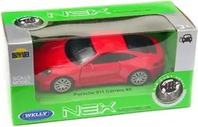 Welly Porsche 911 Carrera 4S 1:34 červená