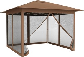 Costway Gazebo One Push Výškově nastavitelné s moskytiérou Dvojitá střešní taška
