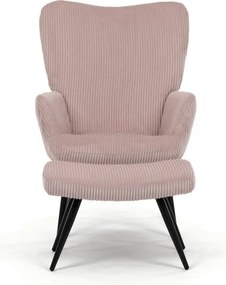 Relaxační křeslo AK-L7285 PINK6, manšestrová látka, růžová (70 x 81) cm