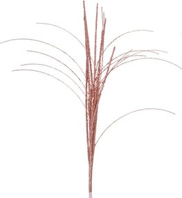 Vánoční růžová umělá třpytivá větvička - 25*3*76 cm