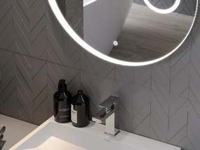 Mexen Ella, LED koupelnové zrcadlo s podsvícením a kosmetickým zrcátkem 100x100 cm, 6000K, ochrana proti zamlžování, 9811-100-100-611-00
