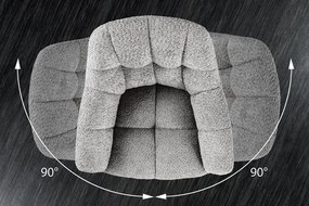 Designová otočná židle Vallerina šedá