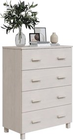 Příborník HAMAR bílý 79 x 40 x 103,5 cm masivní borovice 340425