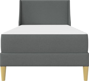 Rám postele s matrací s čelo Tmavě šedá 100 x 200 cm Polyester 3414720