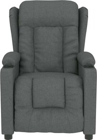 Masážní křeslo tmavě šedé textil 339059