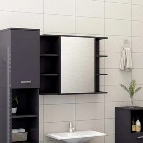vidaXL Koupelnová skříňka se zrcadlem 80 x 20,5 x 64 dřevotříska [802612] Barva: bílá s vysokým leskem