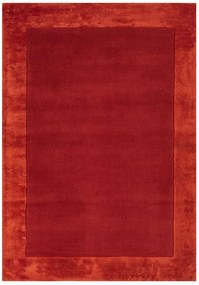 Moderní kusový koberec Ascot Jednobarevný červený Rozměr: 80x150 cm