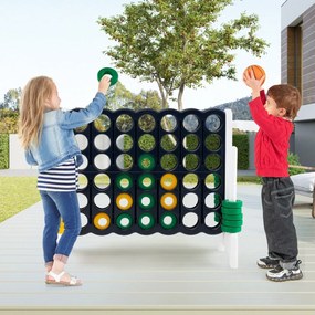 Costway Large Match 4 Jumbo Match 4 Set černá + – 84 × 33 × 79 cm, bílý