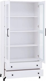 Obývací stěna BERGEN B | 7 dílů | 420 cm | bílá mat/bílá lesk