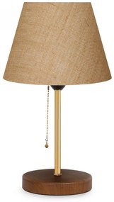 Stolní lampa Wena krémová/zlatá/hnědá
