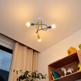 LED Dětský přisazený lustr OXFORD 3xE27/15W/230V