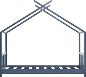 Rám dětské postele šedý masivní borovice 70 x 140 cm 283370