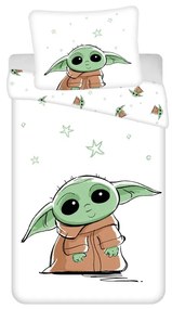 Povlečení bavlna Star Wars Baby Yoda 140x200, 70x90 cm