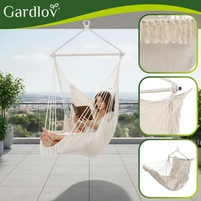 Houpačka - závěsné křeslo 210 cm béžová Gardlov