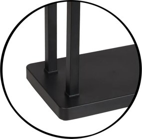 Erga Roki, dvouramenný věšák na ručníky 30,5x20,5x80,5 cm, černá matná, ERG-YKA-P.ROKI-BLK