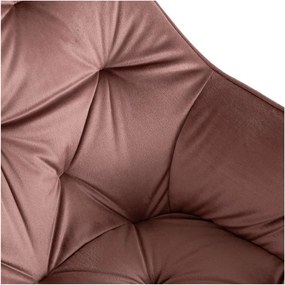 Kancelářské křeslo Skarto Velvet, růžová / zlatá