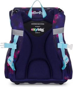Oxybag PREMIUM - školní set Motýl 3 ks: aktovka, penál, sáček