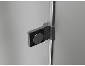 Mexen, Mexen Lunar-B Otočné pravé sprchové dveře 60 cm, transparentní, pistolový kov - 832-060-000-95-00-P