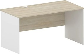 Kancelářský psací stůl FUTURE, 170x80 cm, bílá/dub přírodní