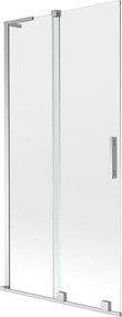 Mexen Velar L, 2-křídlová posuvná vanová zástěna 95 x 150 cm, 8mm čiré sklo, chromový profil, 896-095-003-01-01
