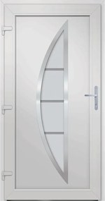 vidaXL Vchodové dveře antracitové 108 x 208 cm PVC [3187866] Barva: bílá zvenku / bílá uvnitř
