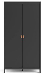 Černá šatní skříň 102x199 cm Madrid - Tvilum
