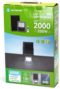 Aigostar - LED Stmívatelný solární reflektor LED/200W/3,4V IP65 + DO