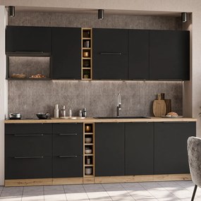 ARIA ac | dolní skříňka 80 ZL 2F dřezová | 80 cm | ANTI FINGERPRINT povrch | artisan/černá