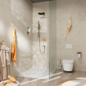 Hansgrohe ShowerSelect Comfort S, termostat pod omítku pro 2 spotřebiče, kartáčovaný bronz, HAN-15554140
