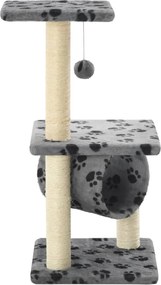 Škrabadlo pro kočky sisalové sloupky 65 cm šedé s potiskem 170547