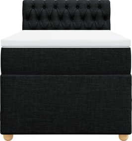 Box spring postel s matrací černá 100 x 200 cm textil 3288900
