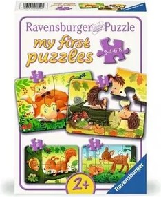 Ravensburger Moje první Lesní zvířata / 2+4+6+8 dílků / od 2 let