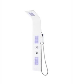 Sprchový panel bílý s LED osvětlením