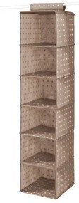 Compactor - Závěsný organizér 30x30x128 cm, 6 přihrádek, hnědá RAN4381B