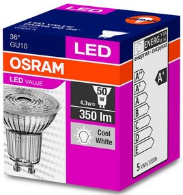 Žárovka LED 4,8W/865 GU10 Value Par16 5036