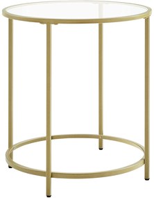 VASAGLE Zlatý kovový příruční stolek 50 x 50 x 54,8 cm