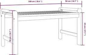 Konferenční stolek 100 x 50 x 50 cm masivní akáciové dřevo 312136