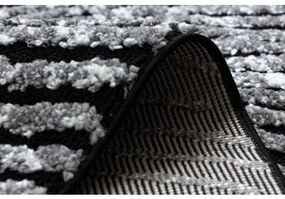koberec MAROC 68499, černo bílá střapce, Berber, Maroko, Shaggy velikost 160x220 cm | krásné koberce cz