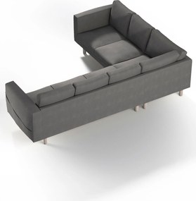 Potah na pohovku IKEA Norsborg rohová 5-místná barva šedá látka pletený vzor