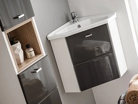Comad Finka Gray rohová koupelnová sestava Typ nábytku: Vysoká skříňka