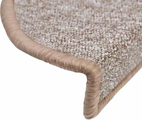 Schodové rohože 30 ks 56 x 17 x 3 cm světle hnědé půlkulaté 3365735