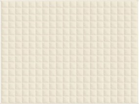 Zátěžová deka světle krémová 152 x 203 cm 11 kg textil 3154874