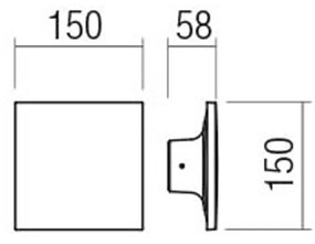 Redo 90370 nástěnné LED svítidlo Aura matně bílé, 8W, 3000K, 15cm